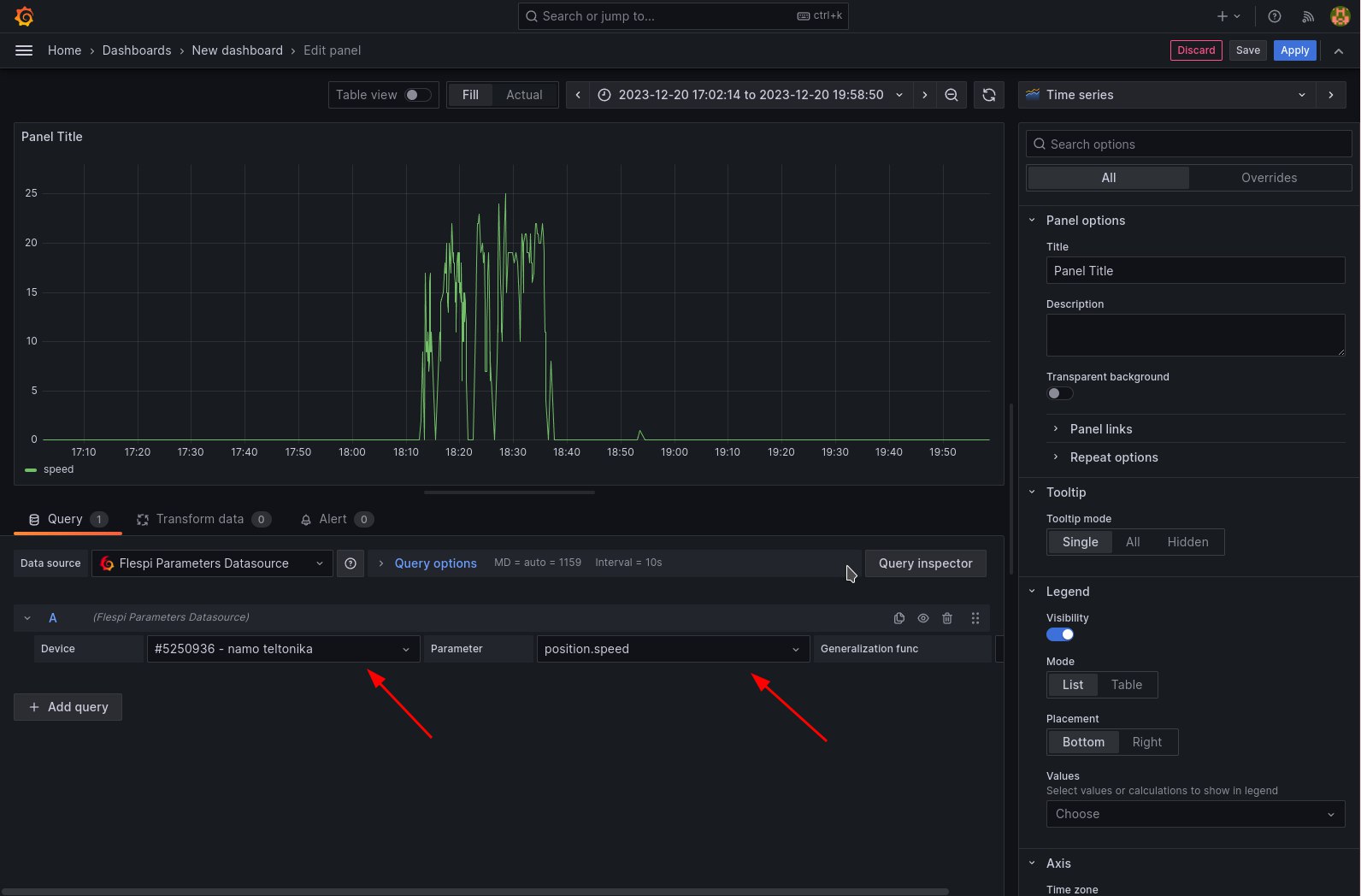 flespi parameters datasource plugin for grafana